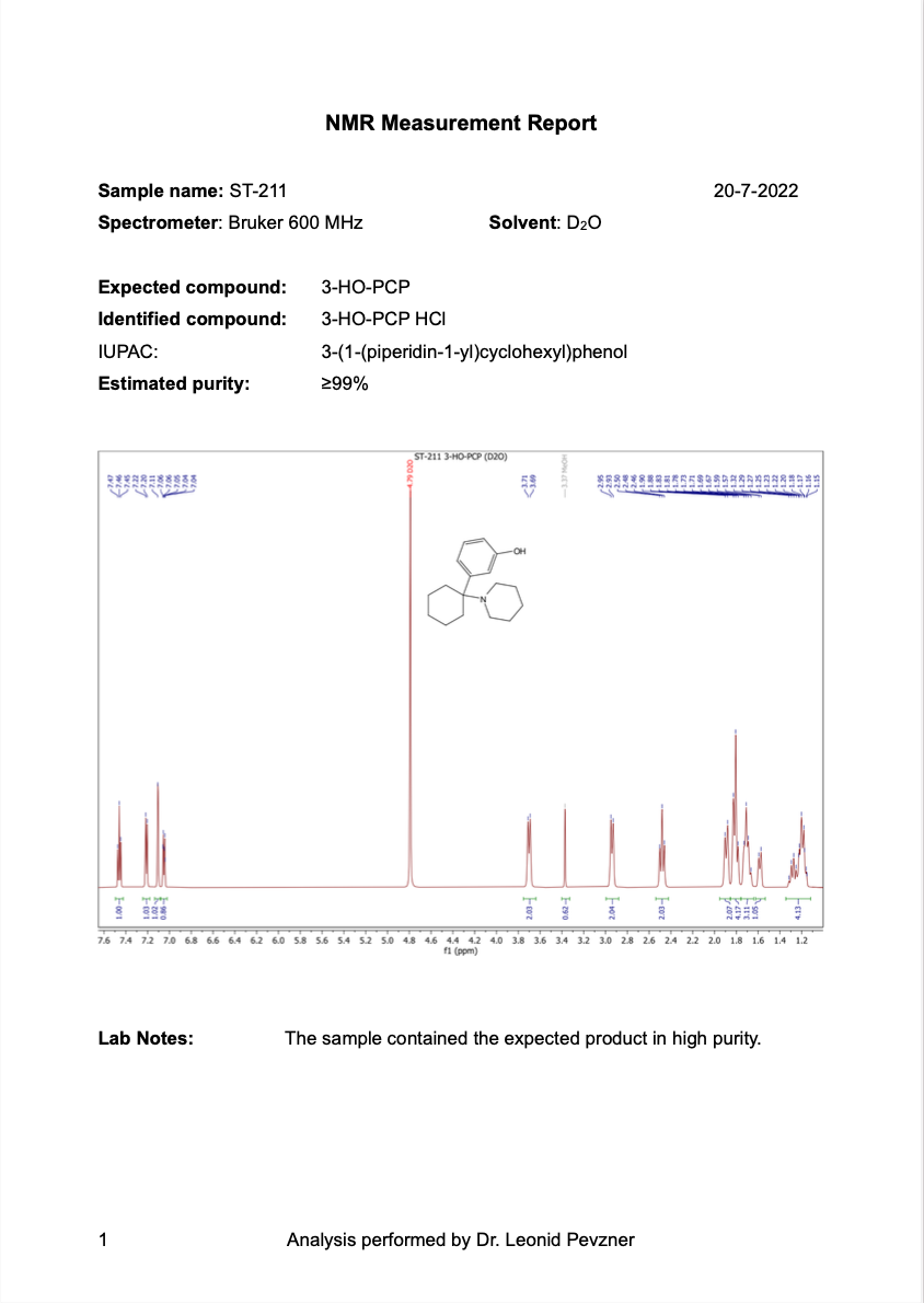 3-HO-PCP HCL | Chemical Collective
